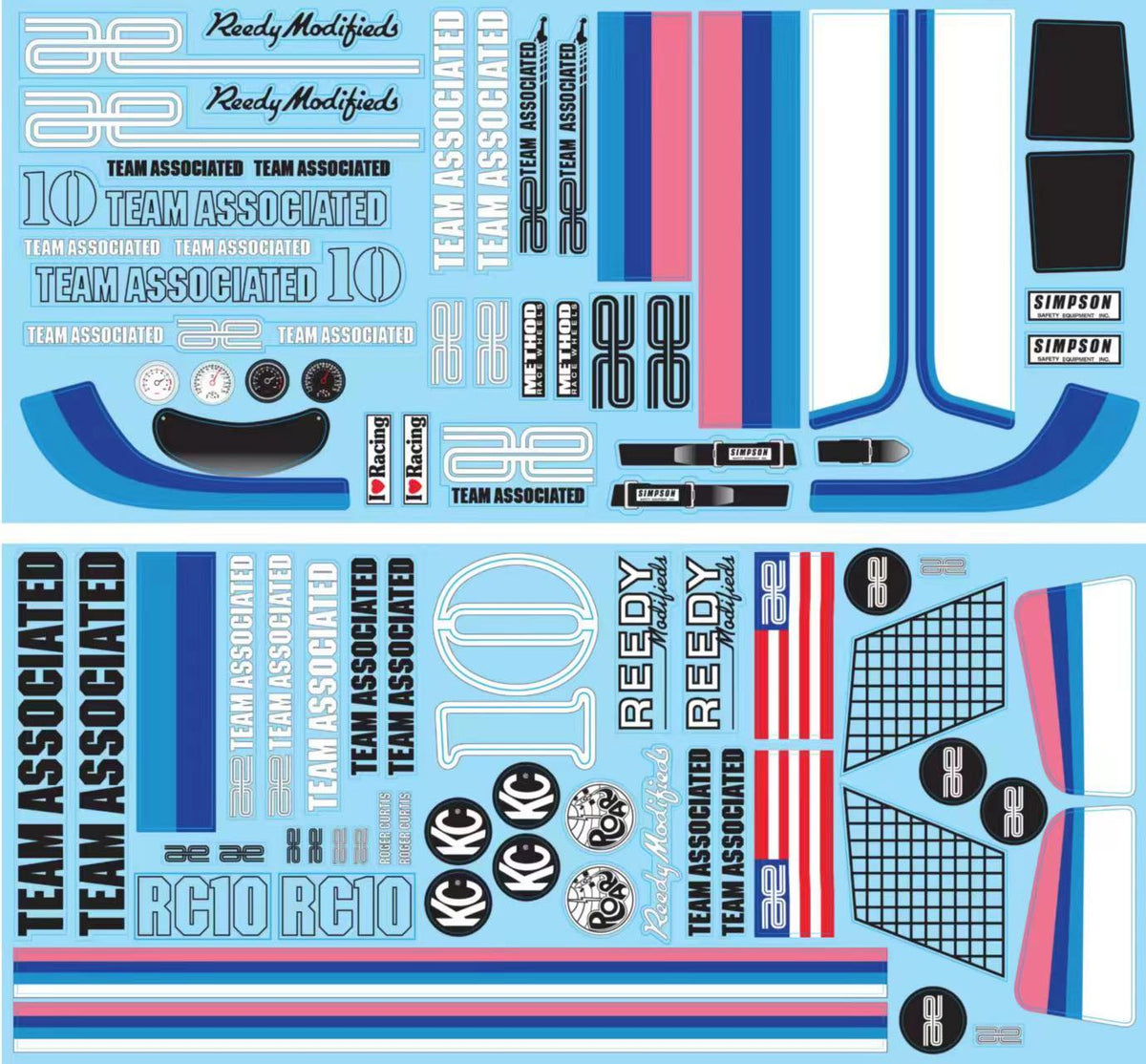 RC10 Decals set – L&L models