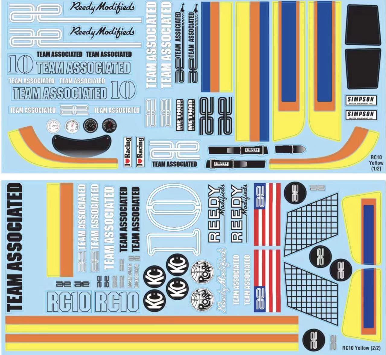 RC10 Decals set – L&L models