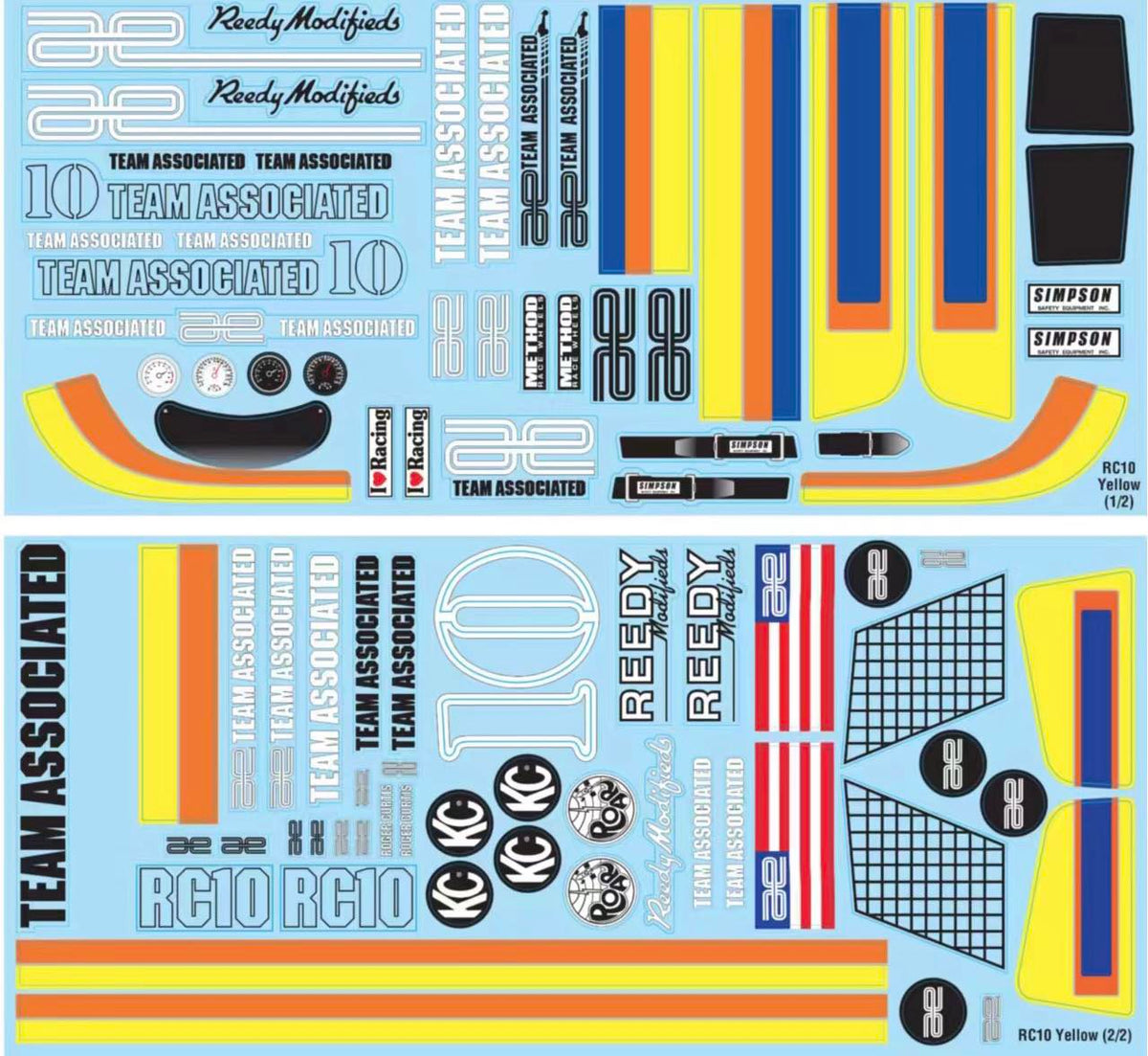 RC10 Decals set – L&L models
