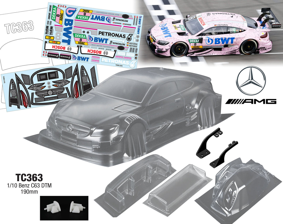 TC363 Mercedes Benz DTM 258/190mm Body Tamiya TT01 TT02 – L&L models