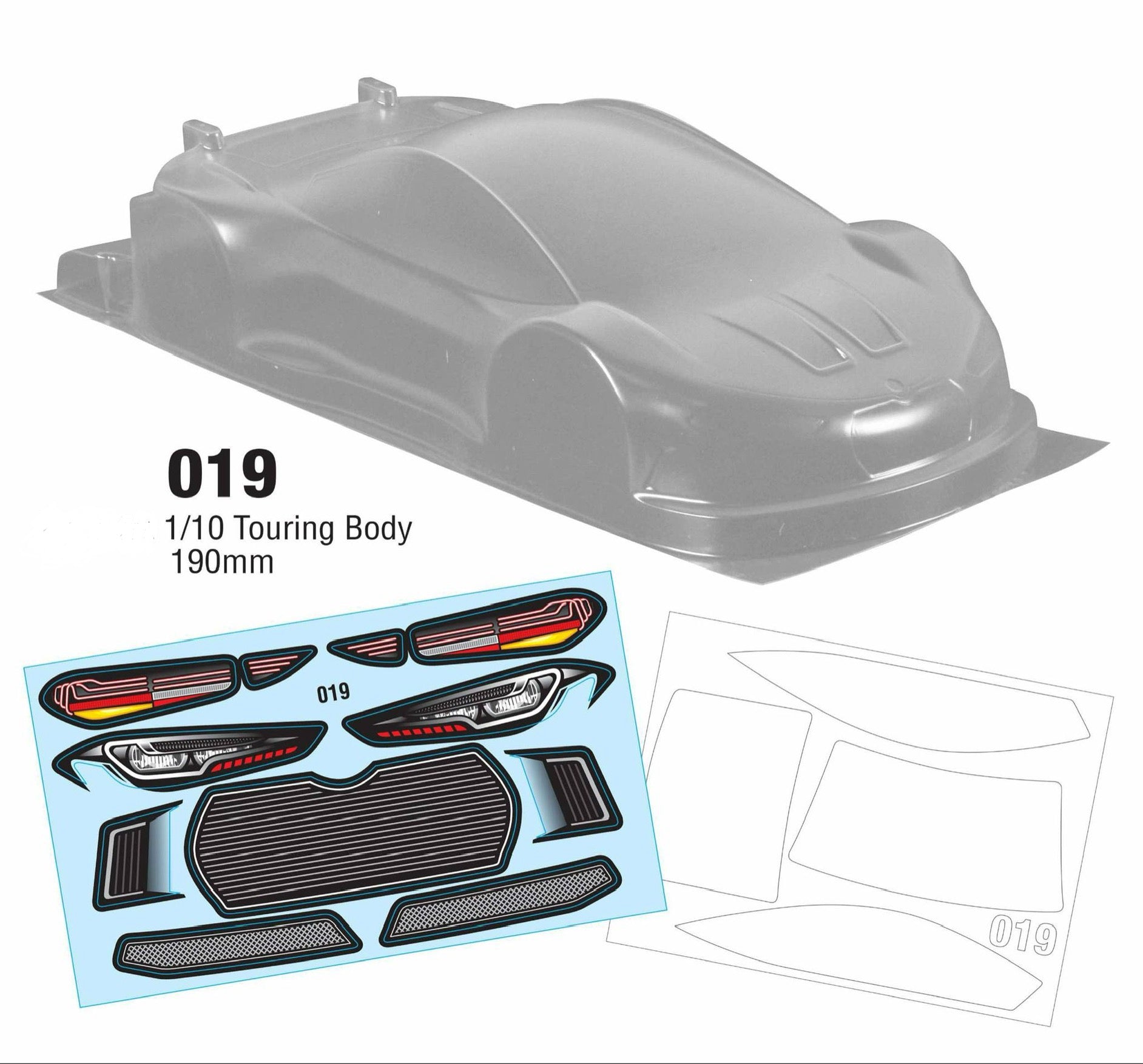 Practice 19 190mm Touring Car Body – L&L models