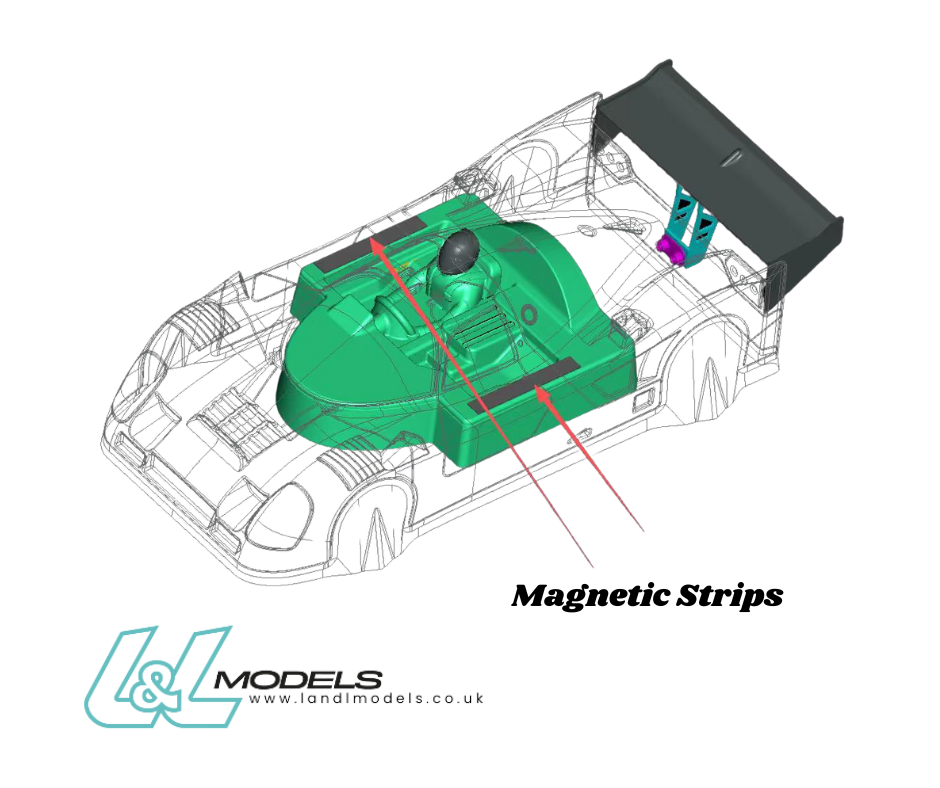 Cockpit For Group C Body Shell TC817 for Tamiya WB270mm Tamiya Group C ...