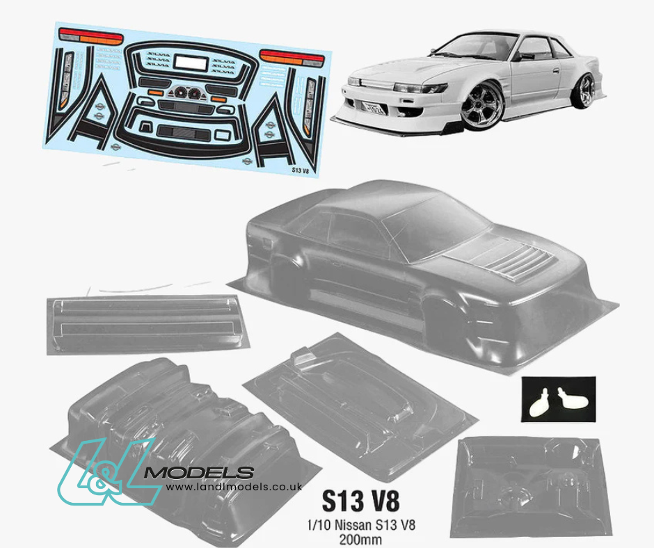 S13 V8 1/10 Nissan S13 V8, 200mm – L&L models