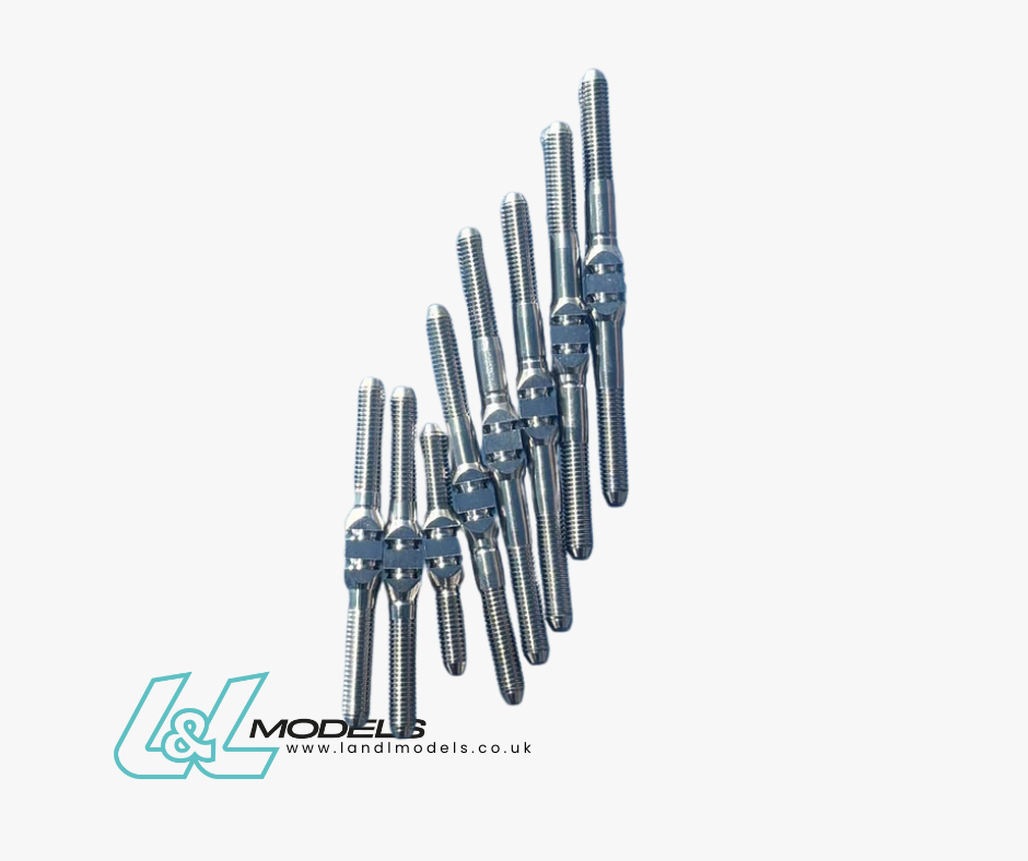 UNICORN RC Titanium Turnbuckle Set for RC10 Worlds Team Car – L&L models