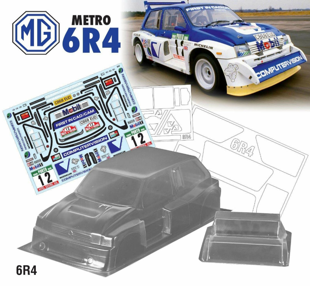 225mm Metro 6R4 Computervision Bodyshell for Tamiya M Chassis – L&L models