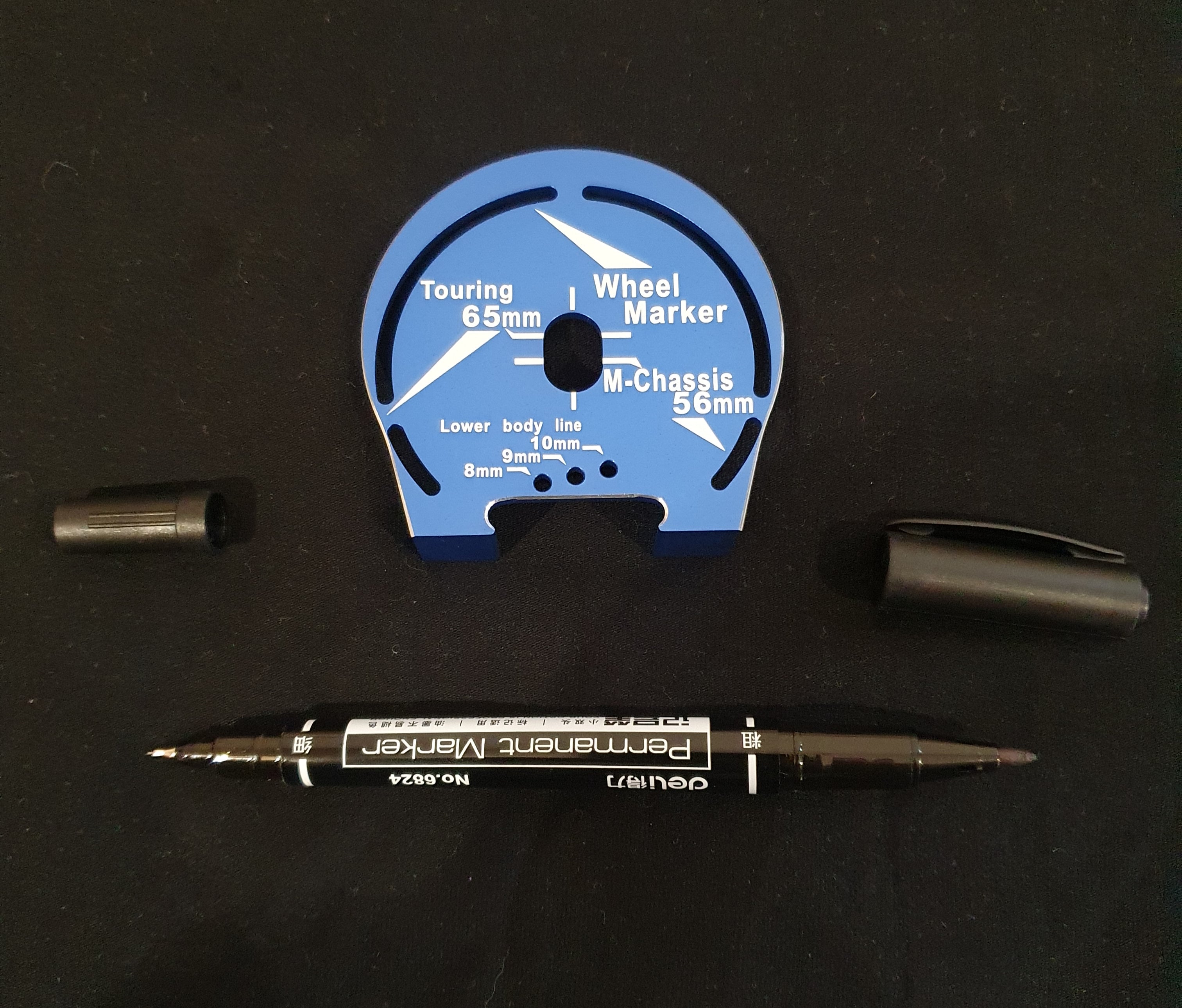 Aluminum Wheel Well Marker For 1:10 Touring M-Chassis Blue With Pen – L ...