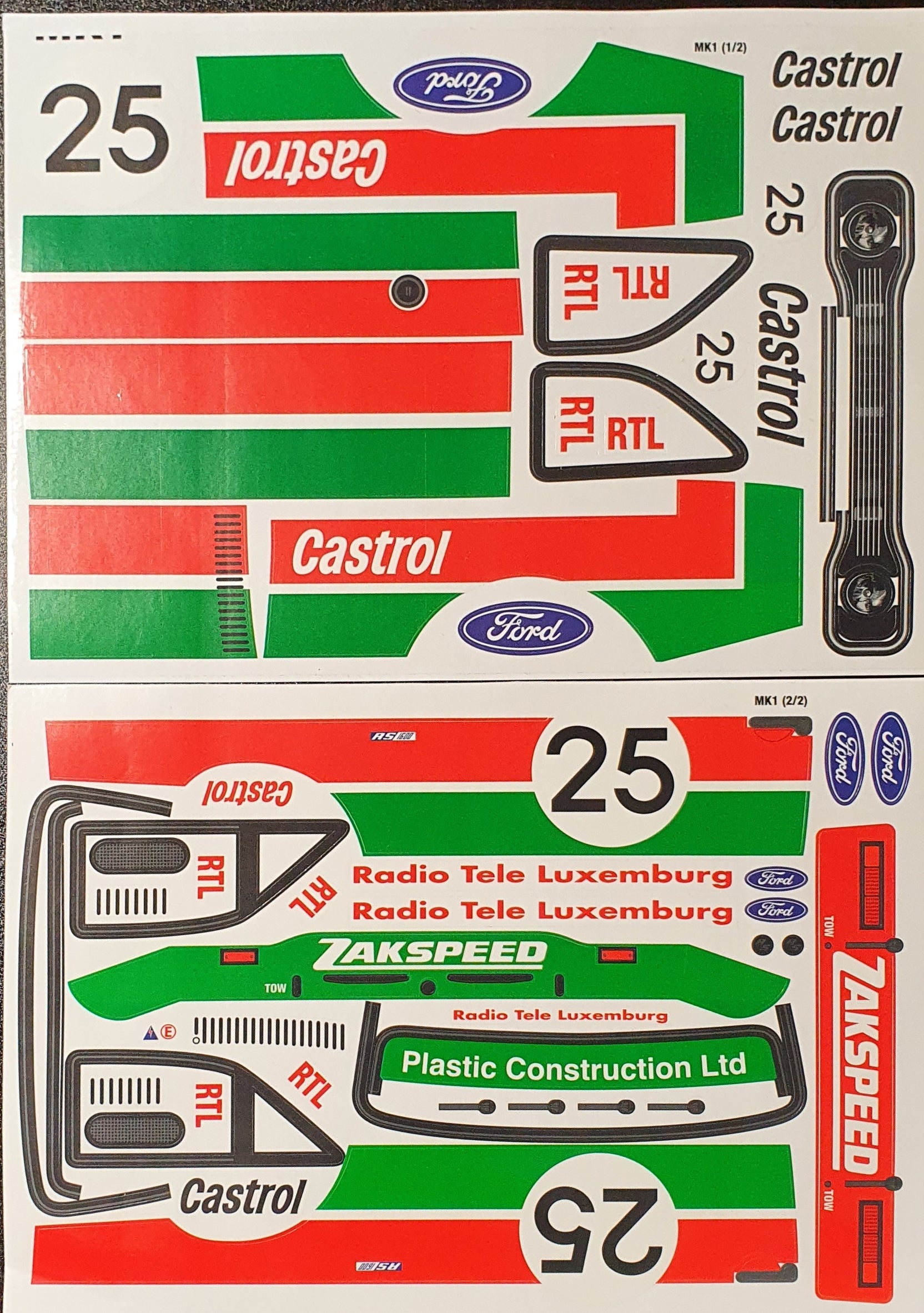 Mk1 Castrol Decals – L&L models