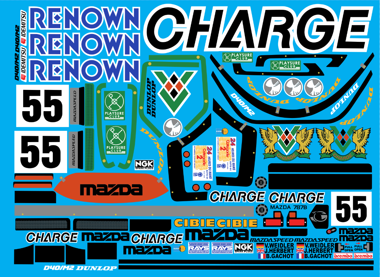 Mazda 787B Decal Set Tamiya Group C Tamiya – L&L models