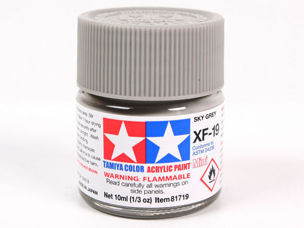Tamiya XF-19 Sky Grey Mini Acrylic Paint - 10ml 81719 – L&L models