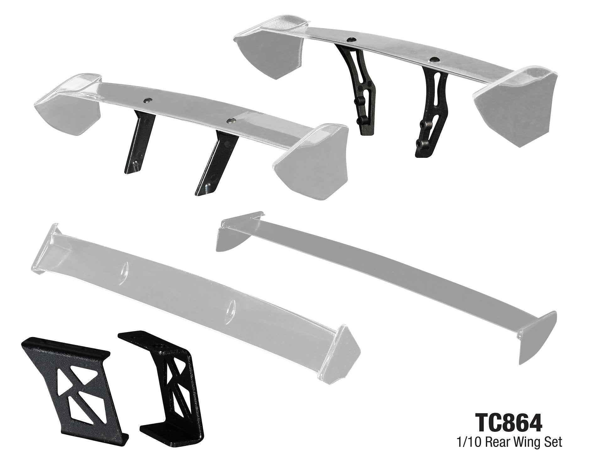 TC864 1/10 Rear Wing Set (For 190mm Bodies) – L&L models