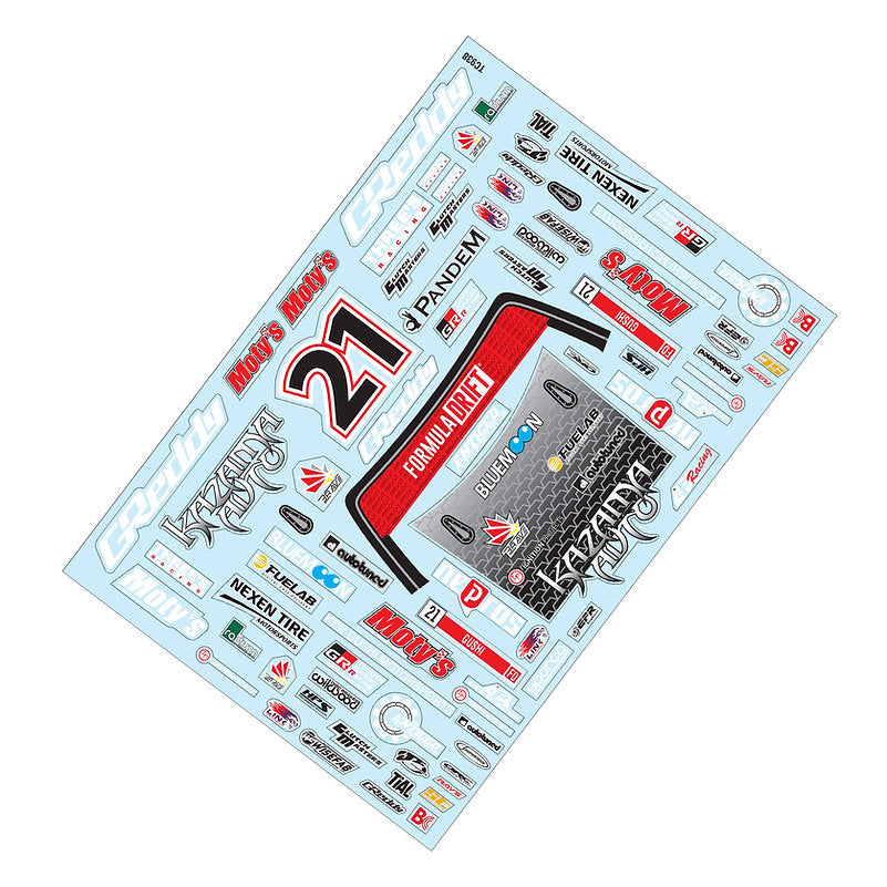 TC938 1/10 GR86 Ken Gushi Sticker, A4 RC Decals Tyre Tamiya HPI KYOSHO ...