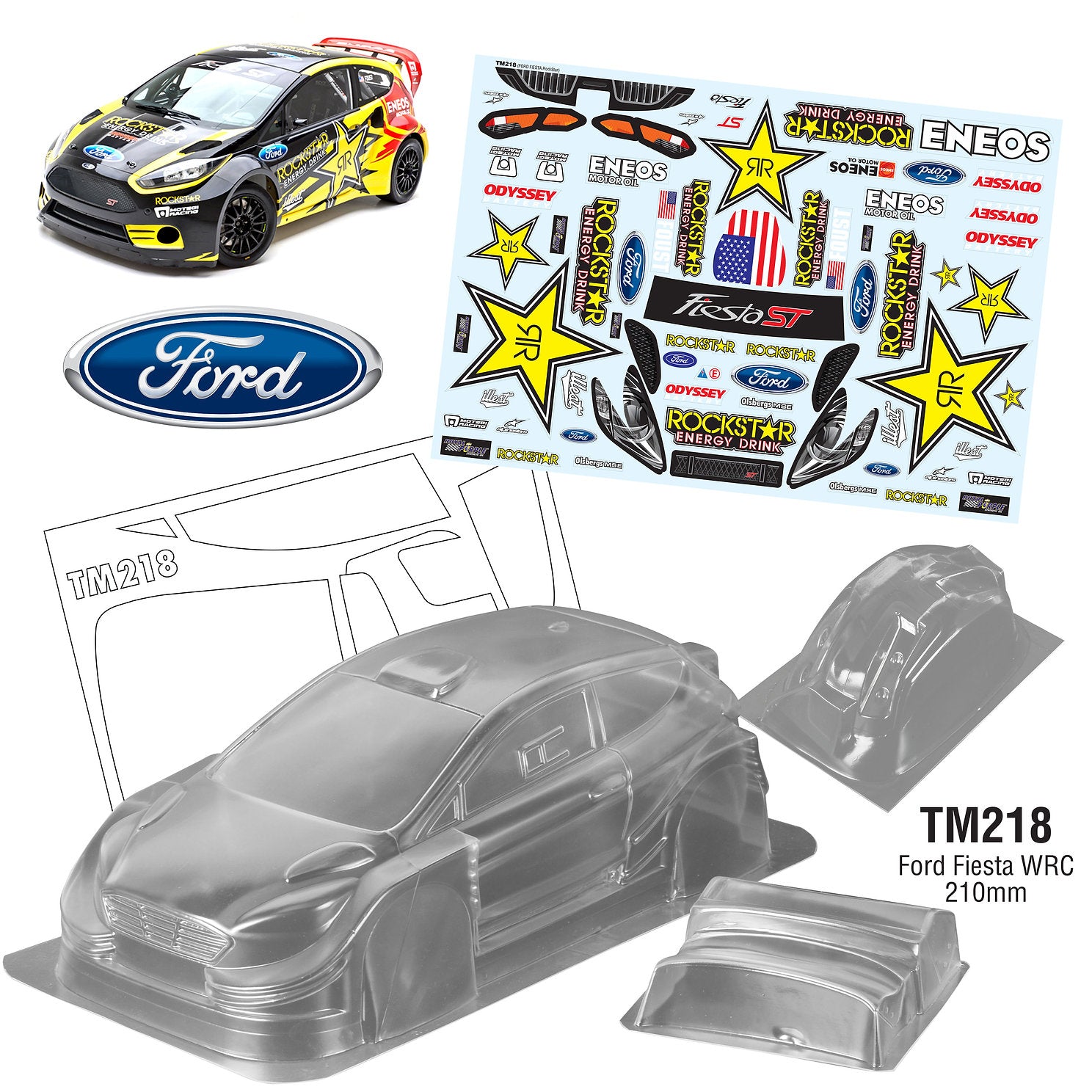TM218 Ford Fiesta Rockstar M-Chassis Body Shell – L&L models