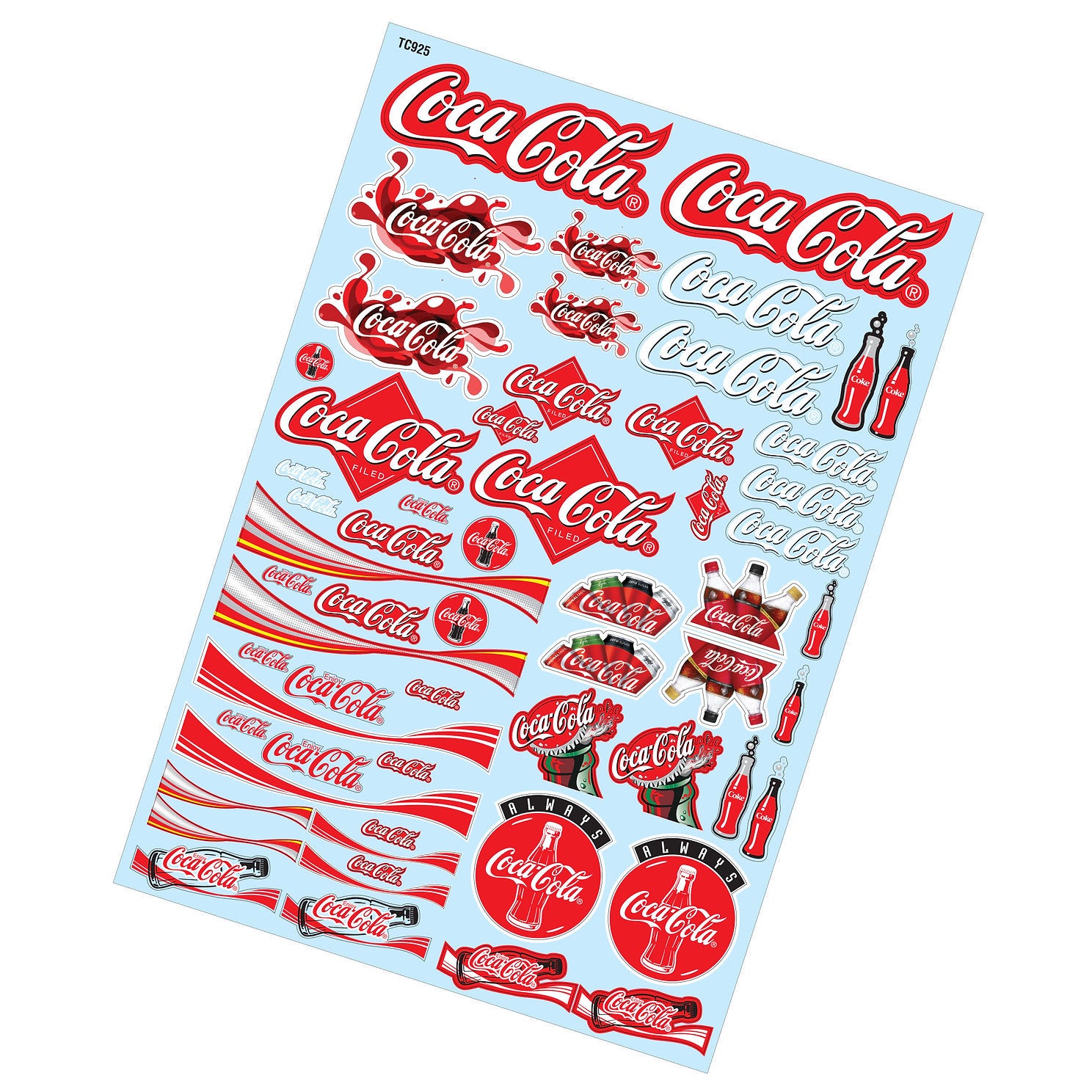 TC925 1/10 Coca-Cola Sticker, A4 RC Decals Tyre Tamiya HPI KYOSHO – L&L ...