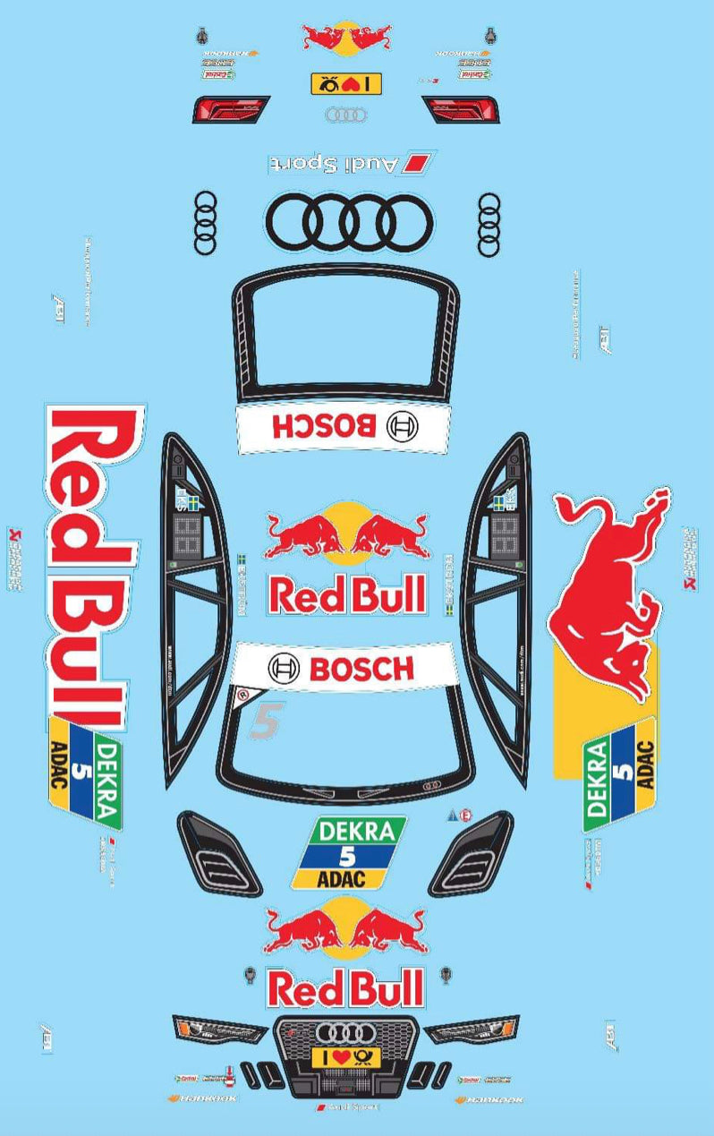 TC315 Audi DTM Red Bull Body Set (190mm x 258mm) – L&L models